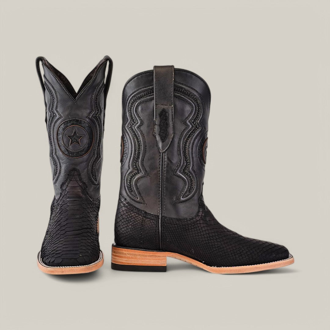 Exotic Python - Matte Black - Square Toe | Texas Country | Apparel ...